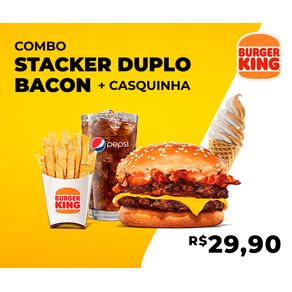 Combo Stacker Duplo Bacon + 1 Casquinha - loja99